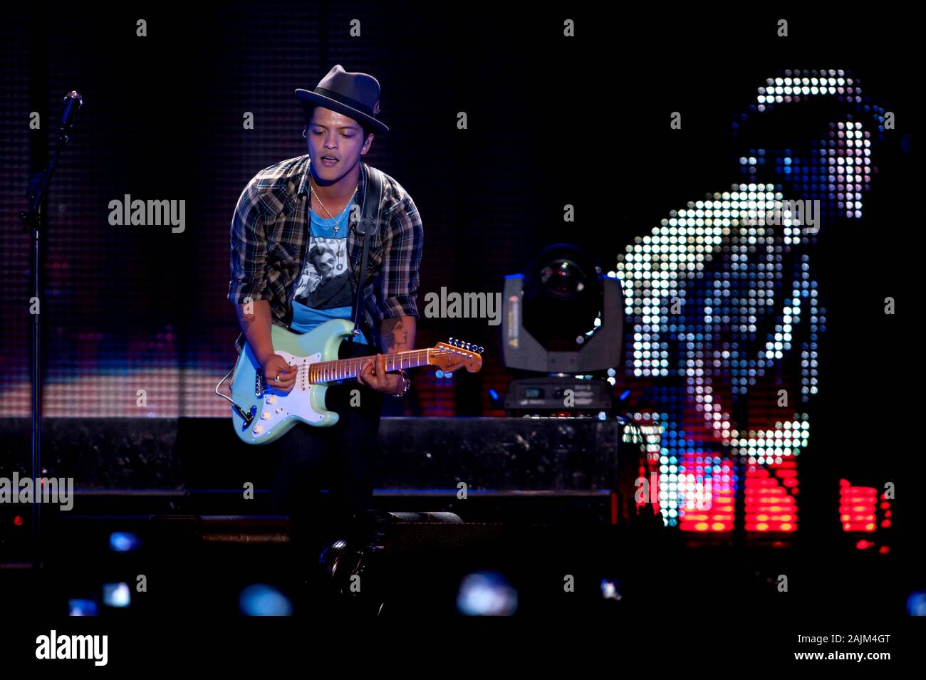 Milan Italy , 10 October 2011,Live concert of Bruno Mars at the ...