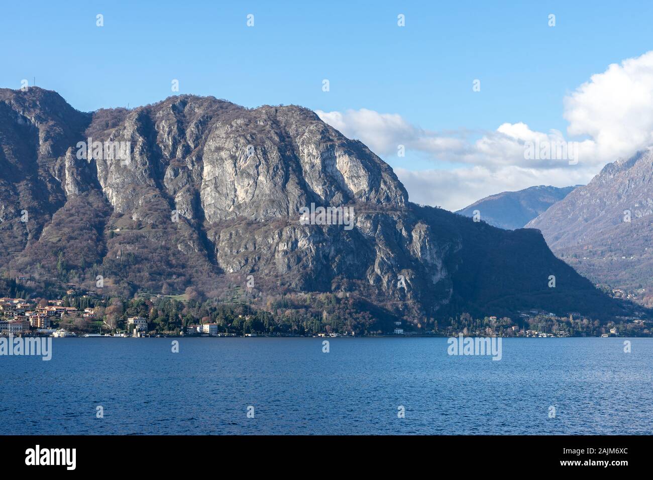 Beautiful landscape on Lake Como in December time Stock Photo - Alamy