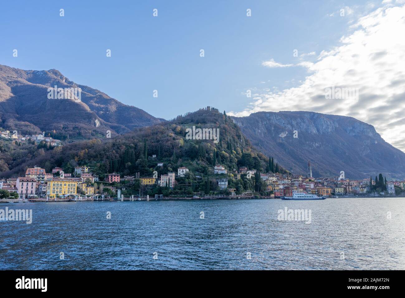 Beautiful landscape on Lake Como in December time Stock Photo - Alamy