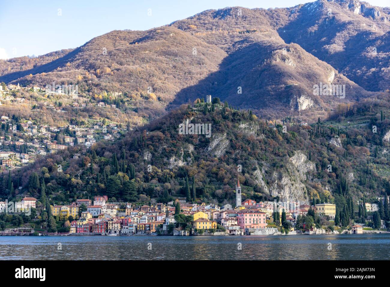 Beautiful landscape on Lake Como in December time Stock Photo - Alamy