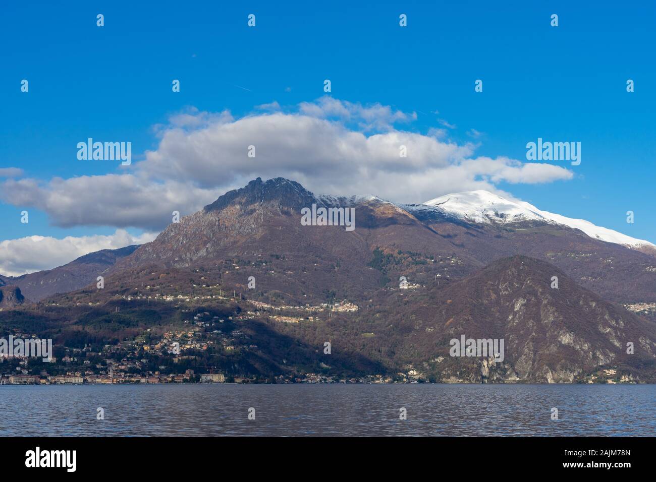 Beautiful landscape on Lake Como in December time Stock Photo - Alamy
