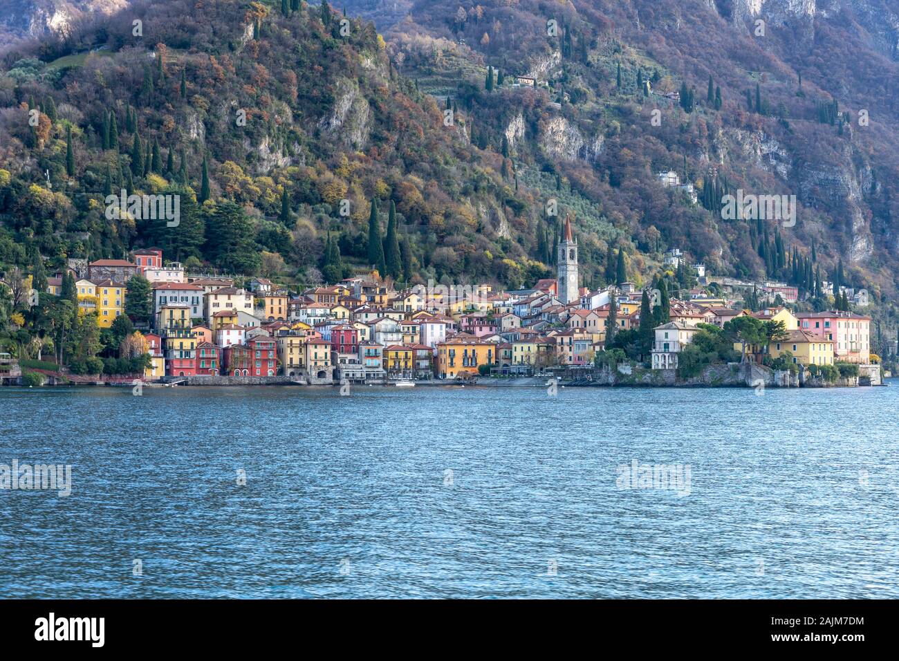 Beautiful landscape on Lake Como in December time Stock Photo - Alamy
