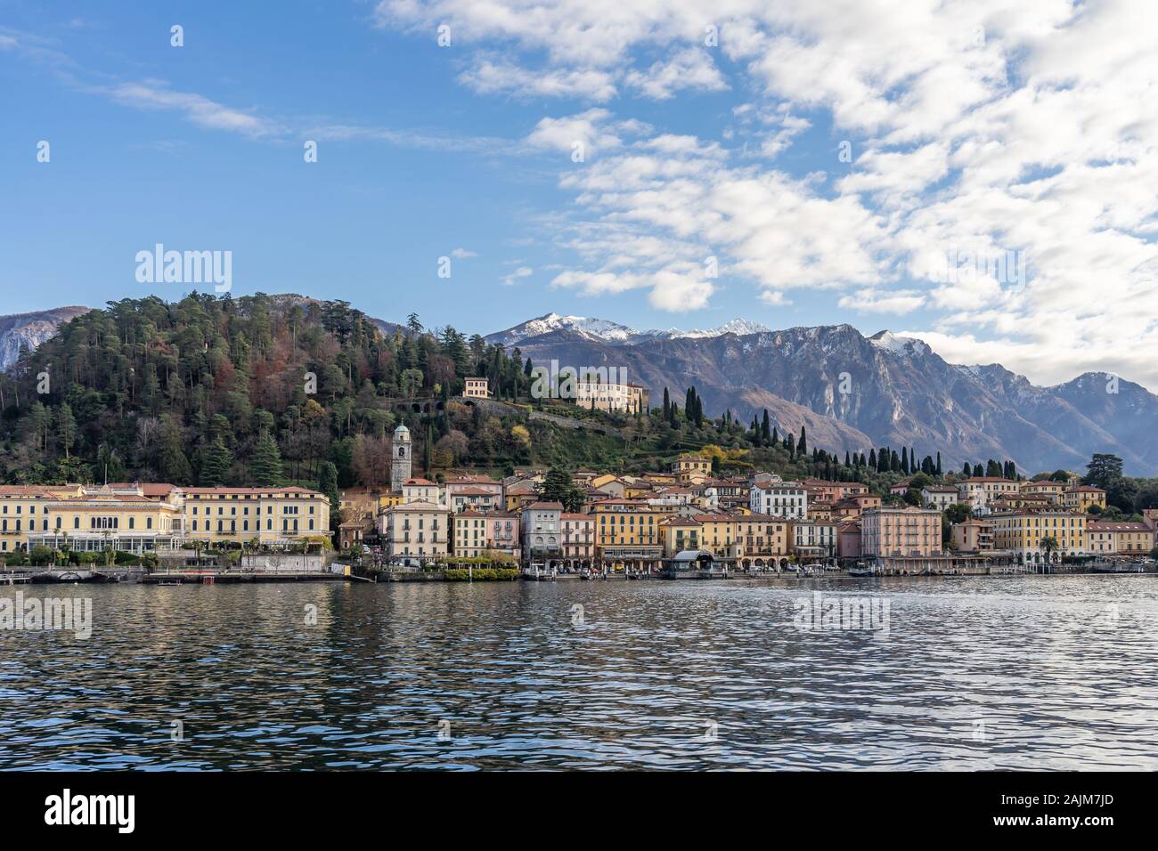 Beautiful landscape on Lake Como in December time Stock Photo - Alamy