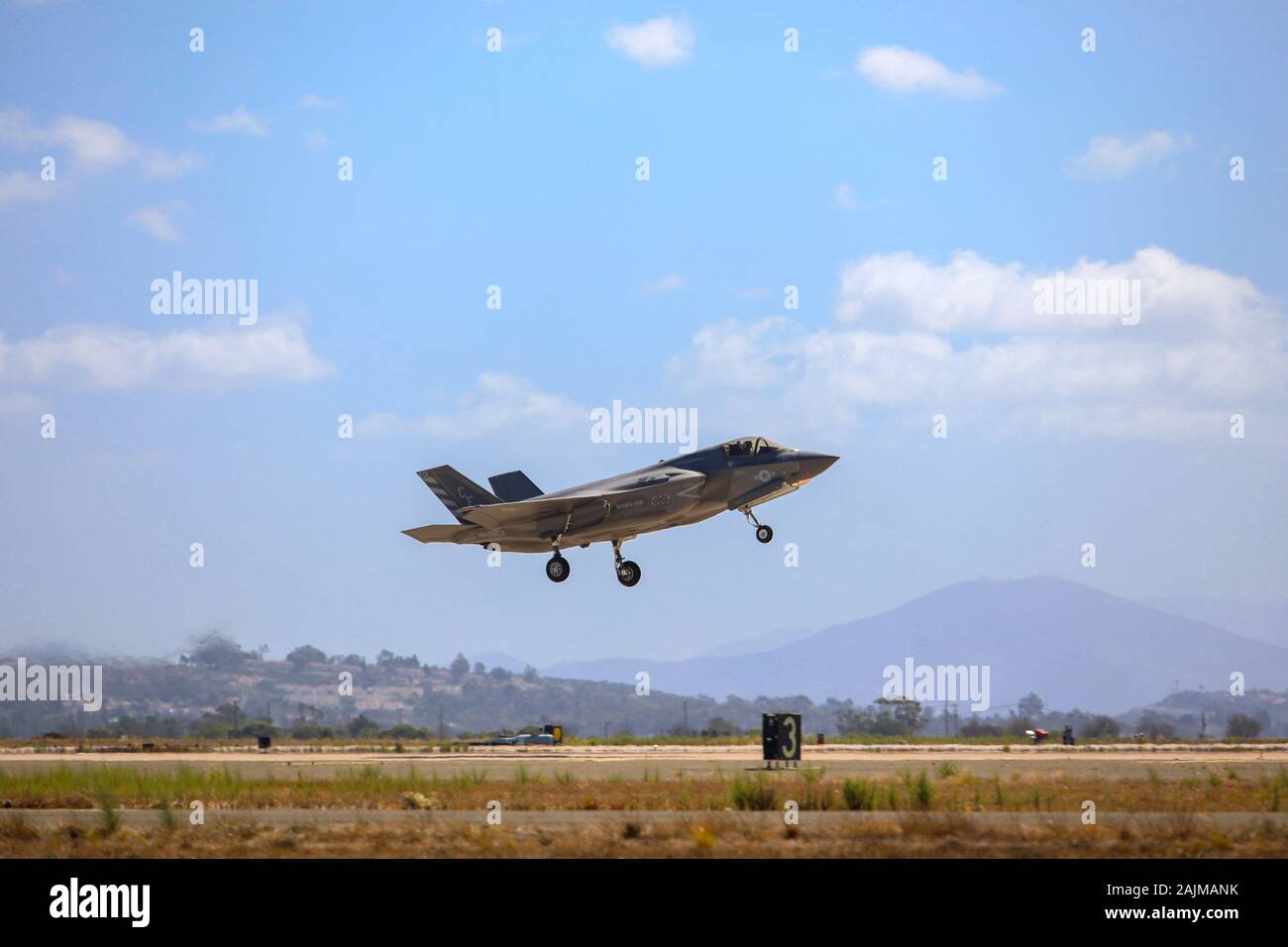 U.S. Navy's aircraft taking off in the air of San Diego, Marine fighter ...