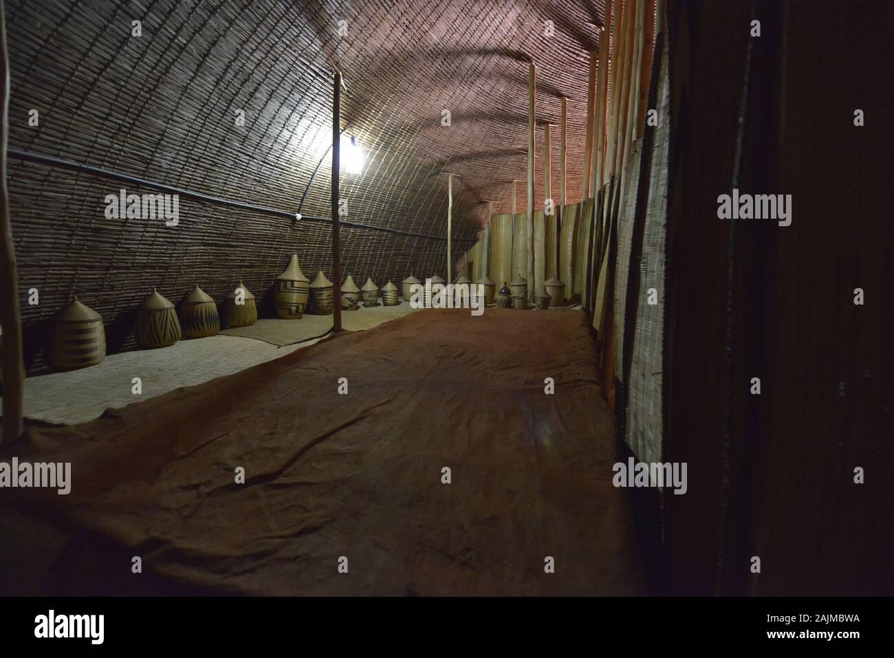 Reconstruction of the King of Rwanda's palace at Nyanza in Rukari ...