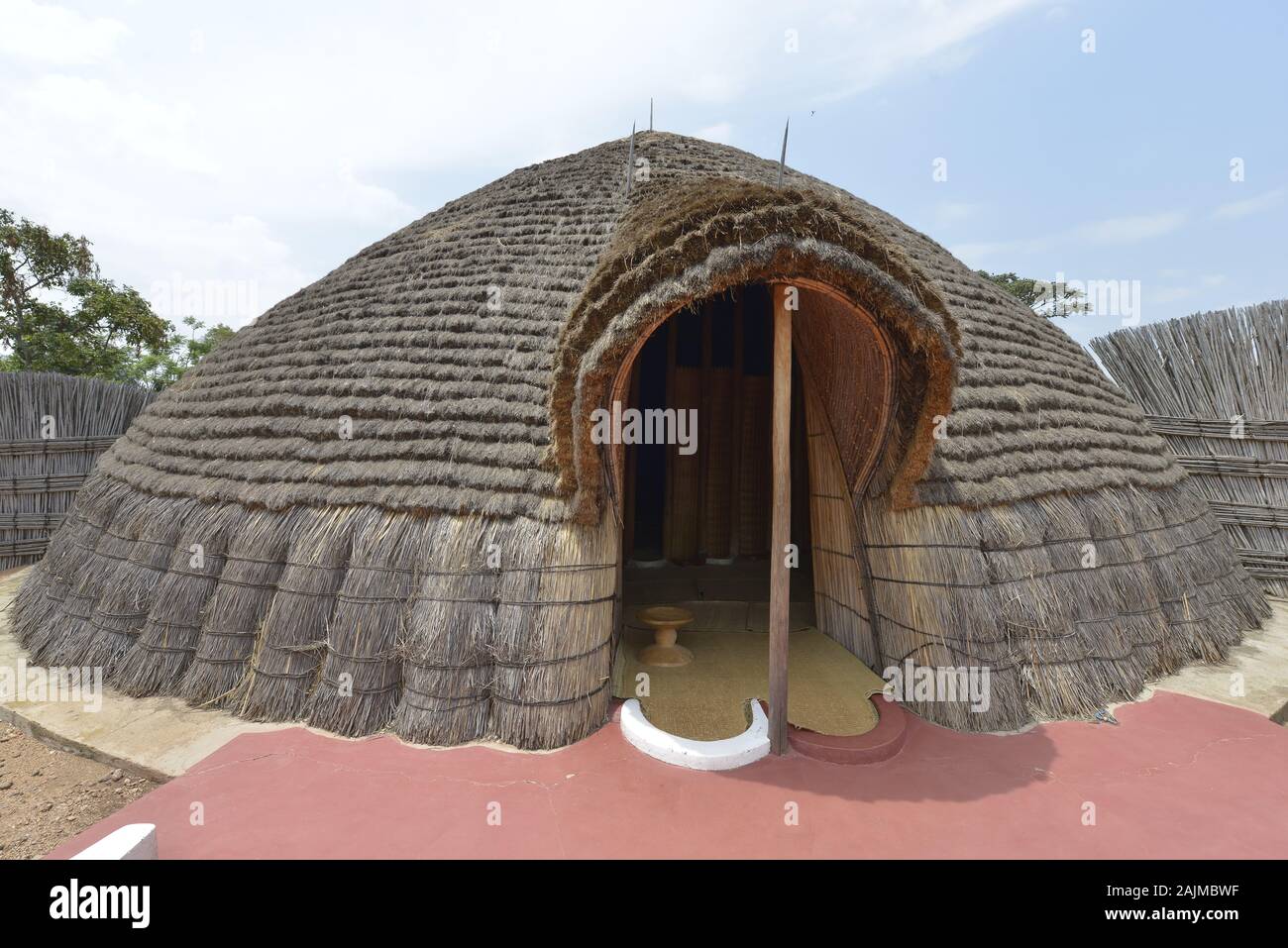 Reconstruction of the King of Rwanda's palace at Nyanza in Rukari ...