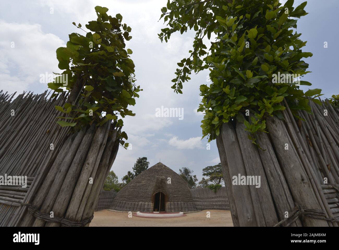 Reconstruction of the King of Rwanda's palace at Nyanza in Rukari ...