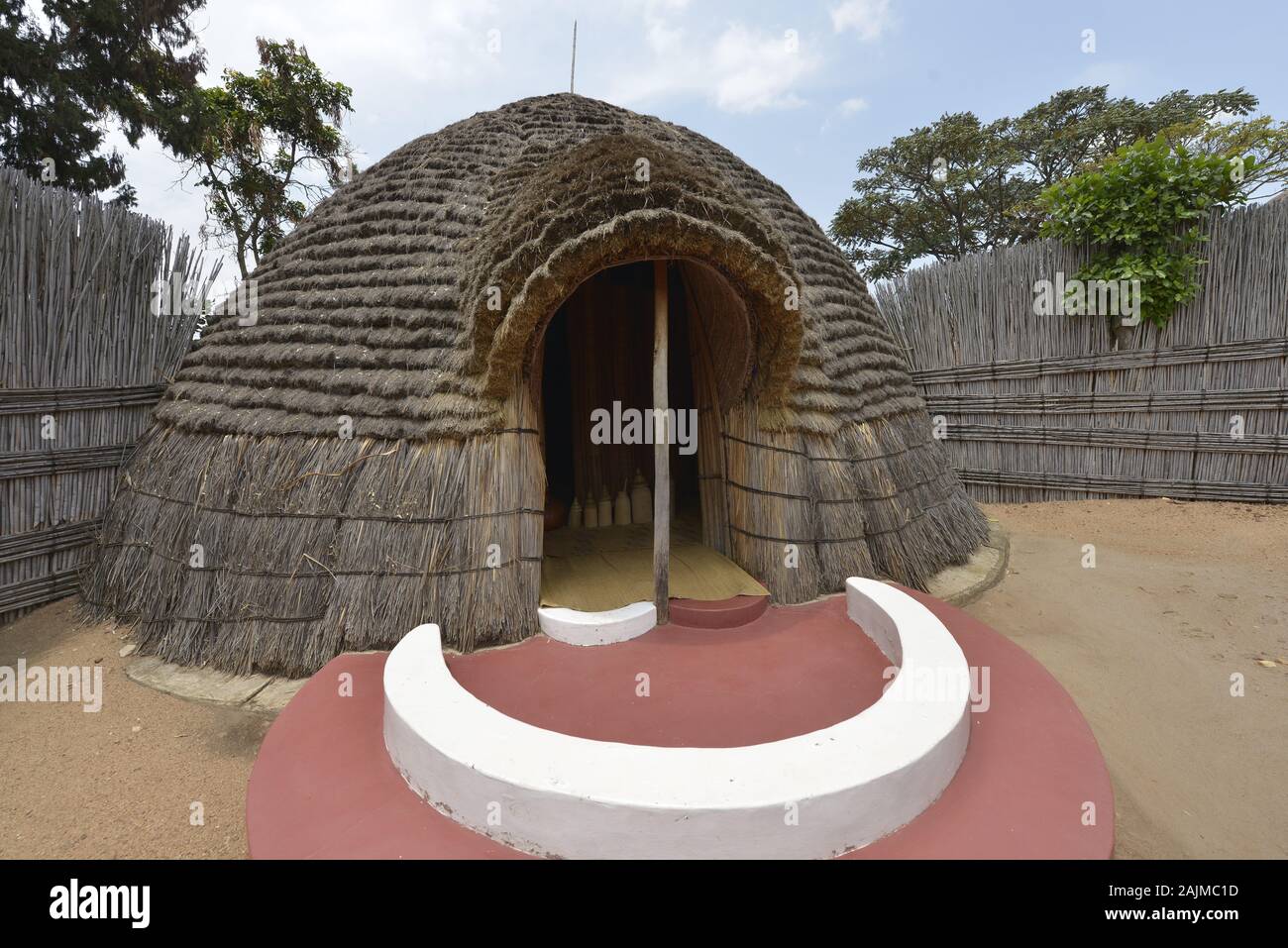 Reconstruction of the King of Rwanda's palace at Nyanza in Rukari ...