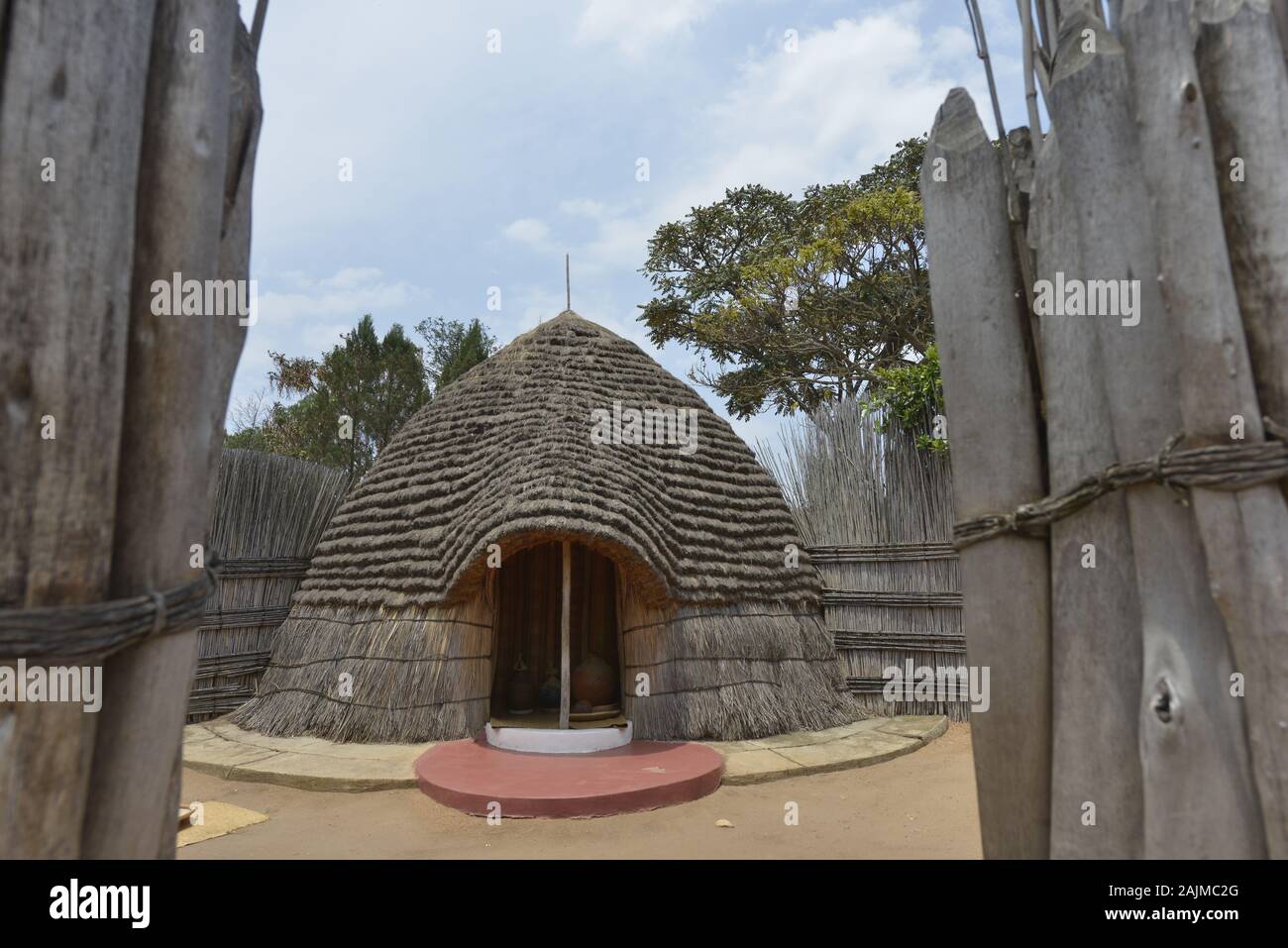 Reconstruction of the King of Rwanda's palace at Nyanza in Rukari ...