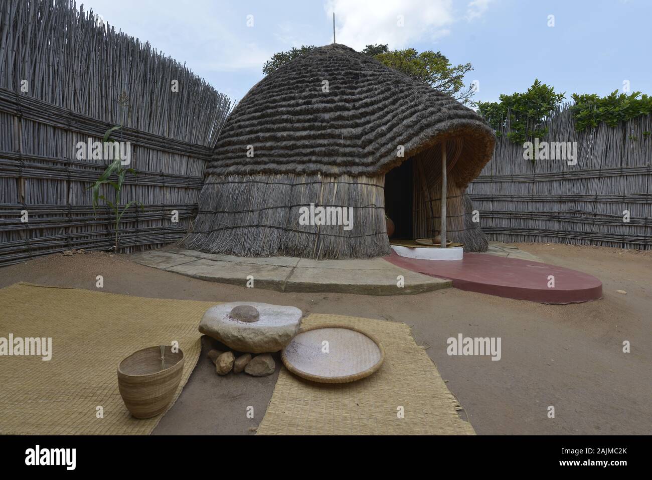 Reconstruction of the King of Rwanda's palace at Nyanza in Rukari ...