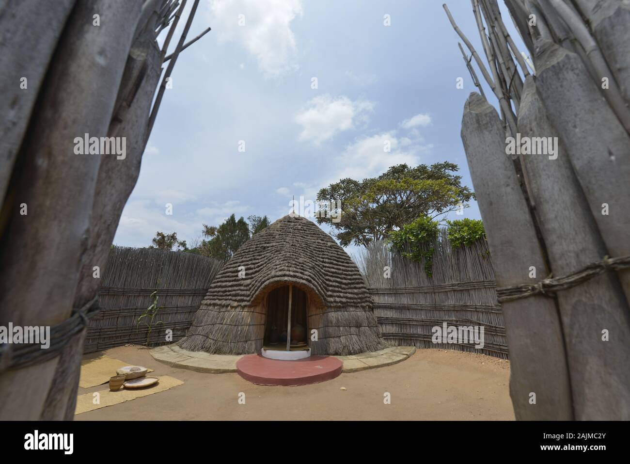 Reconstruction of the King of Rwanda's palace at Nyanza in Rukari ...