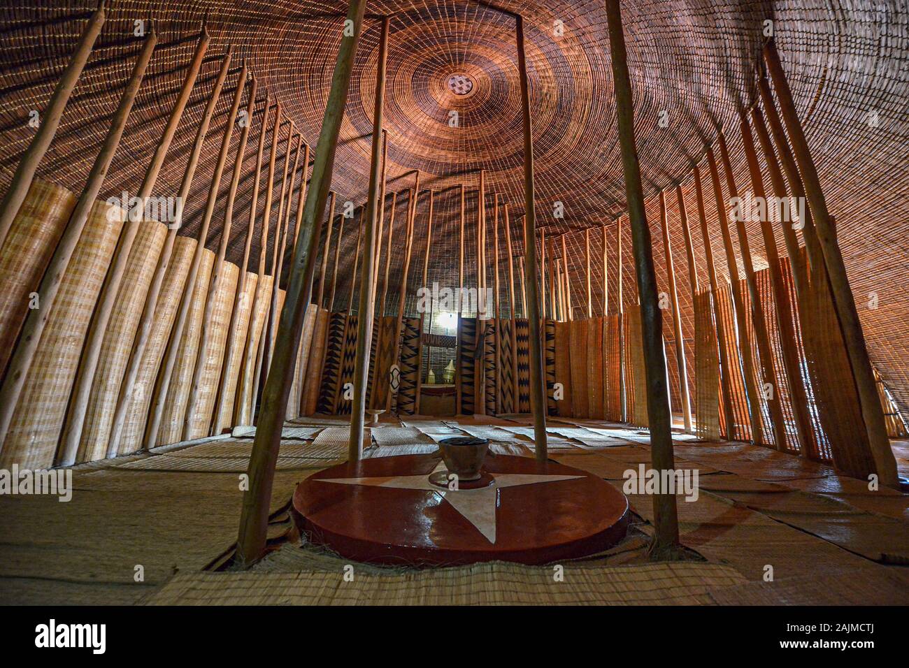 Reconstruction of the King of Rwanda's palace at Nyanza in Rukari ...