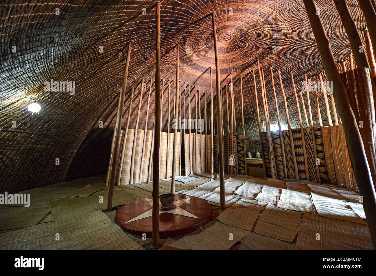 Reconstruction of the King of Rwanda's palace at Nyanza in Rukari ...