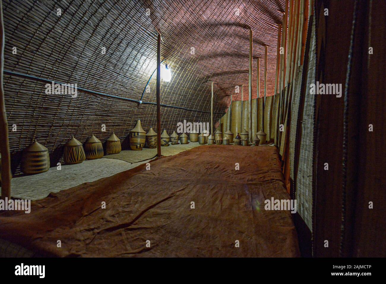 Reconstruction of the King of Rwanda's palace at Nyanza in Rukari ...