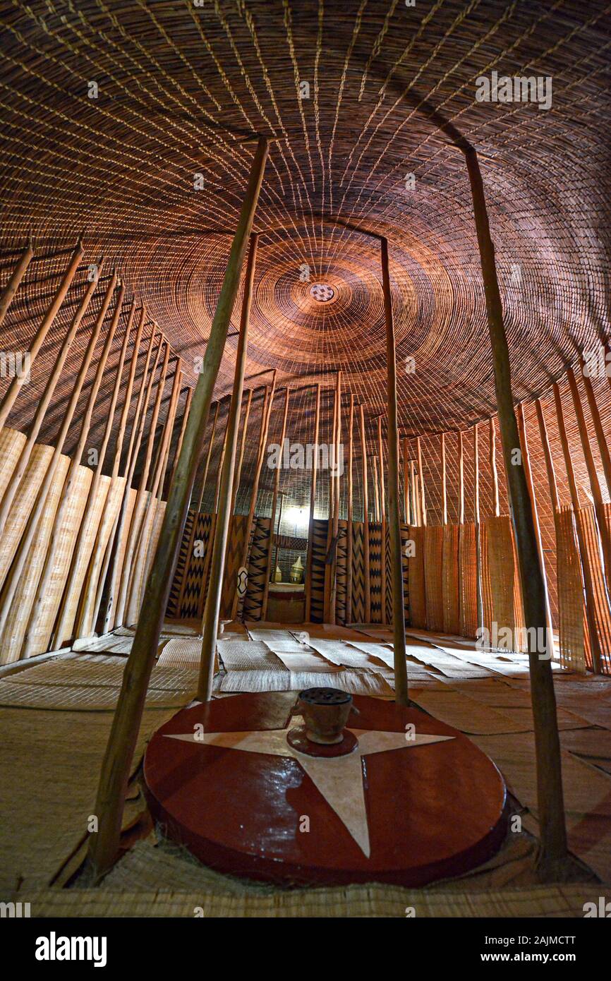 Reconstruction of the King of Rwanda's palace at Nyanza in Rukari ...