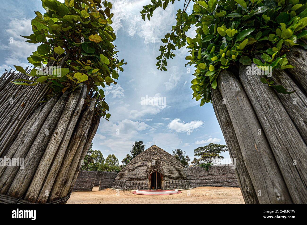 Reconstruction of the King of Rwanda's palace at Nyanza in Rukari ...