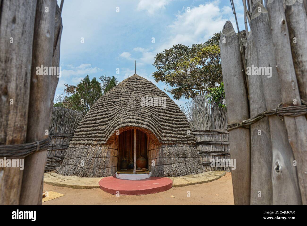 Reconstruction of the King of Rwanda's palace at Nyanza in Rukari ...