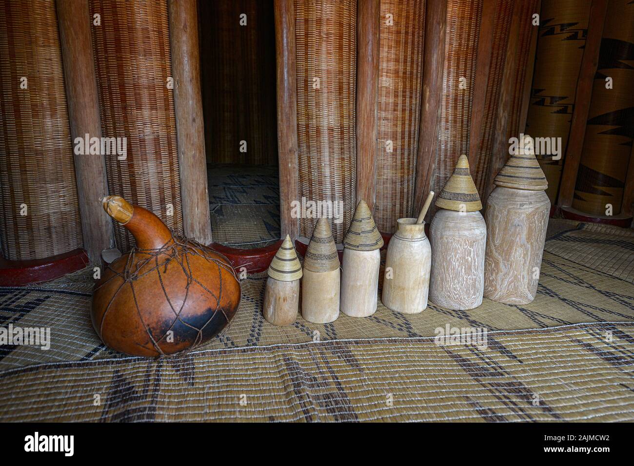 Reconstruction of the King of Rwanda's palace at Nyanza in Rukari ...