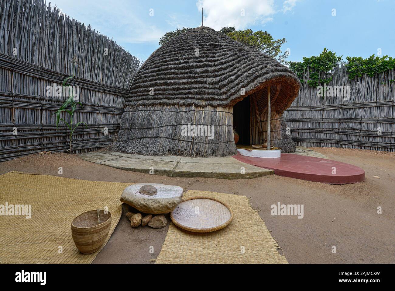 Reconstruction of the King of Rwanda's palace at Nyanza in Rukari ...