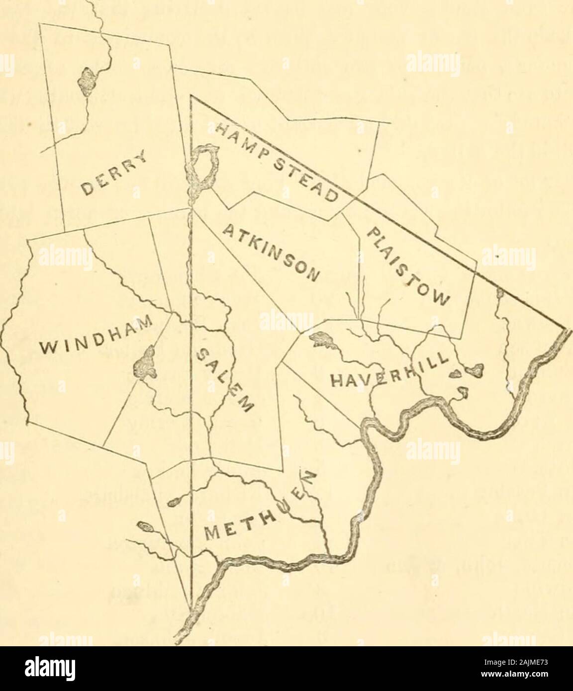 Mapa De Haverhill Mass Y Pueblos Aledaños Haverhill, Massachusetts,