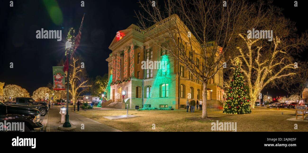 Panoramic View of Downtown Georgetown Courthouse and Holidays ...
