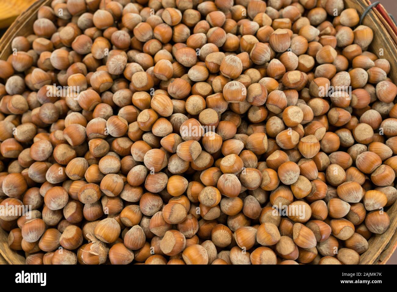 Top View of Large Bucket Full of Eggcorns Stock Photo - Alamy