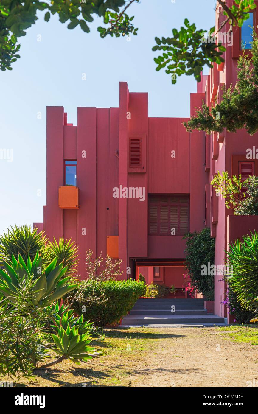 Calp, Spain, 01 January, 2020: La Muralla Roja building, Red Wall ...