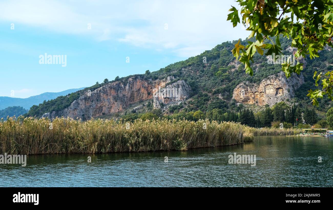 Rock carved tombs turkey hi-res stock photography and images - Alamy