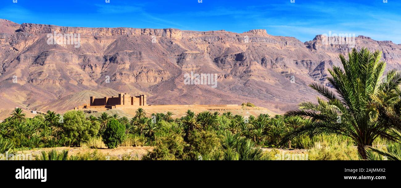 Mountain landscape, Oasis of the Draa Valley, Morocco Stock Photo - Alamy