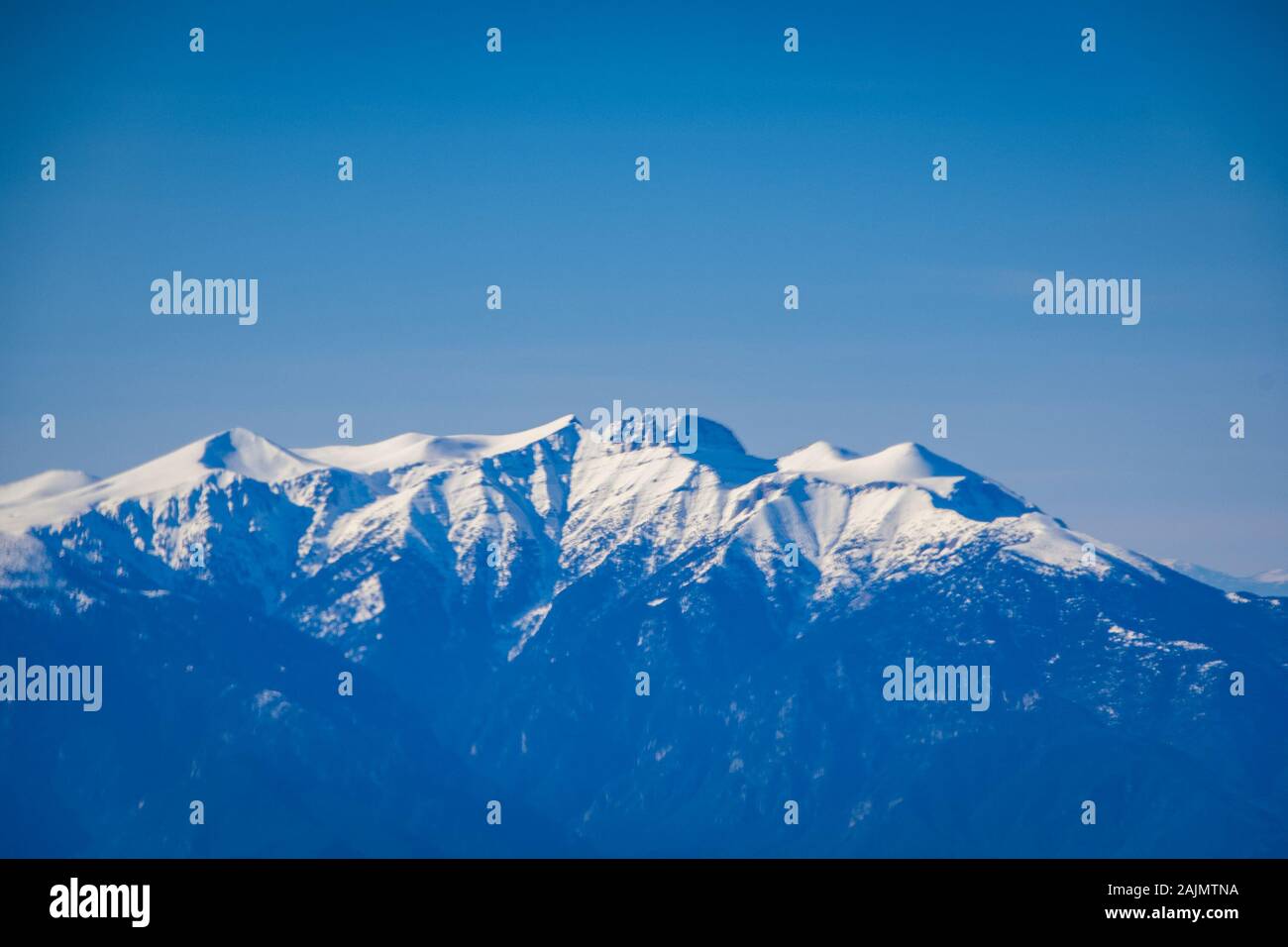The magnificence of Mount Olympus. Aerial panoramic view of the highest ...