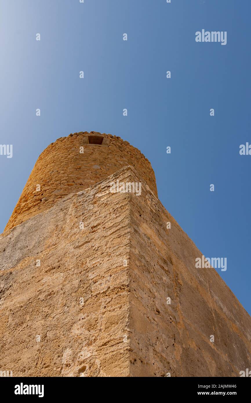 tower in the castle of capdepera Stock Photo - Alamy