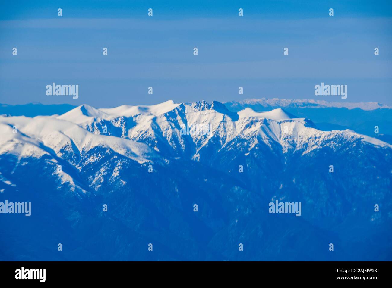 The magnificence of Mount Olympus. Aerial panoramic view of the highest ...