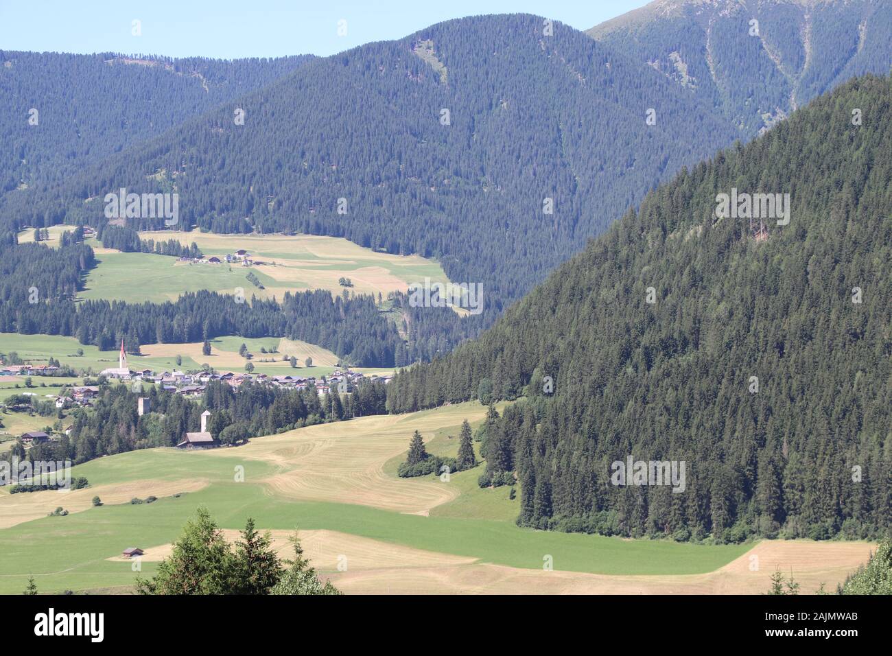landscape with verdant hills in northern Italy Stock Photo - Alamy
