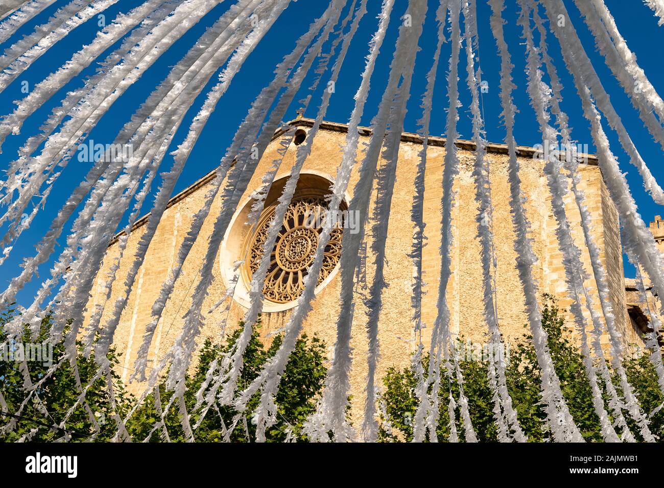 The main square of pollenca Stock Photo - Alamy
