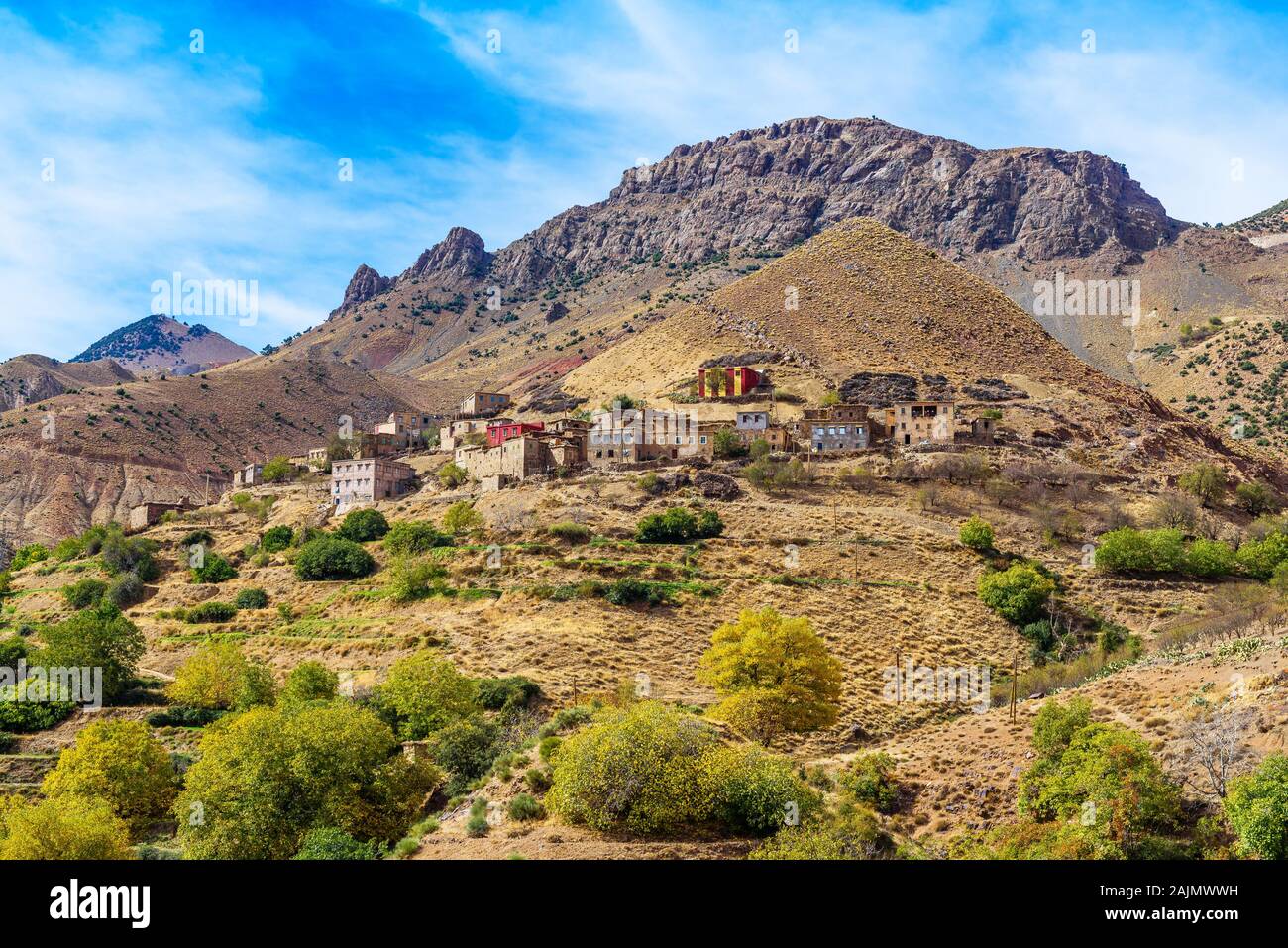 View of the Atlas mountains landscape, Morocco, North Africa Stock ...
