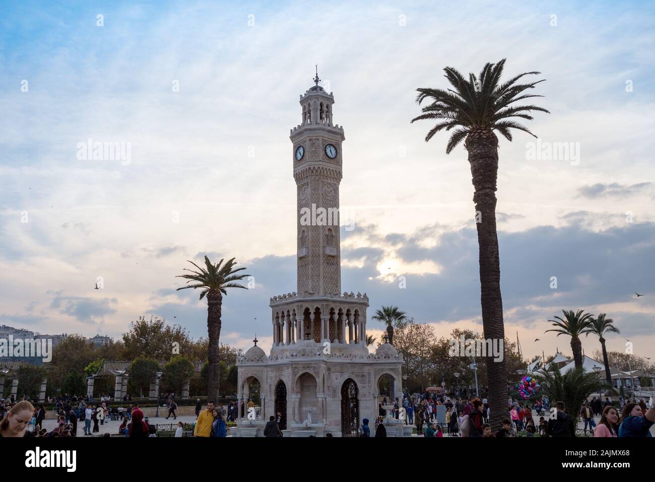 Konak, Izmir / Turkey - People in Konak Square which is the symbolic ...