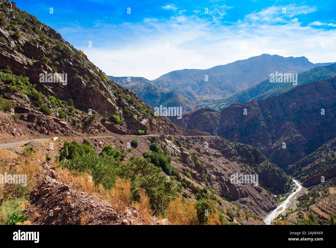 View of the Atlas mountains landscape, Morocco, North Africa Stock ...