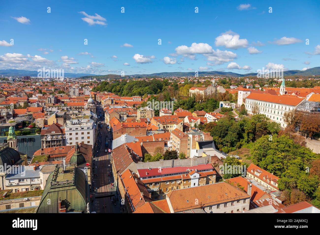 Aerial view of Zagreb urban city center Stock Photo - Alamy