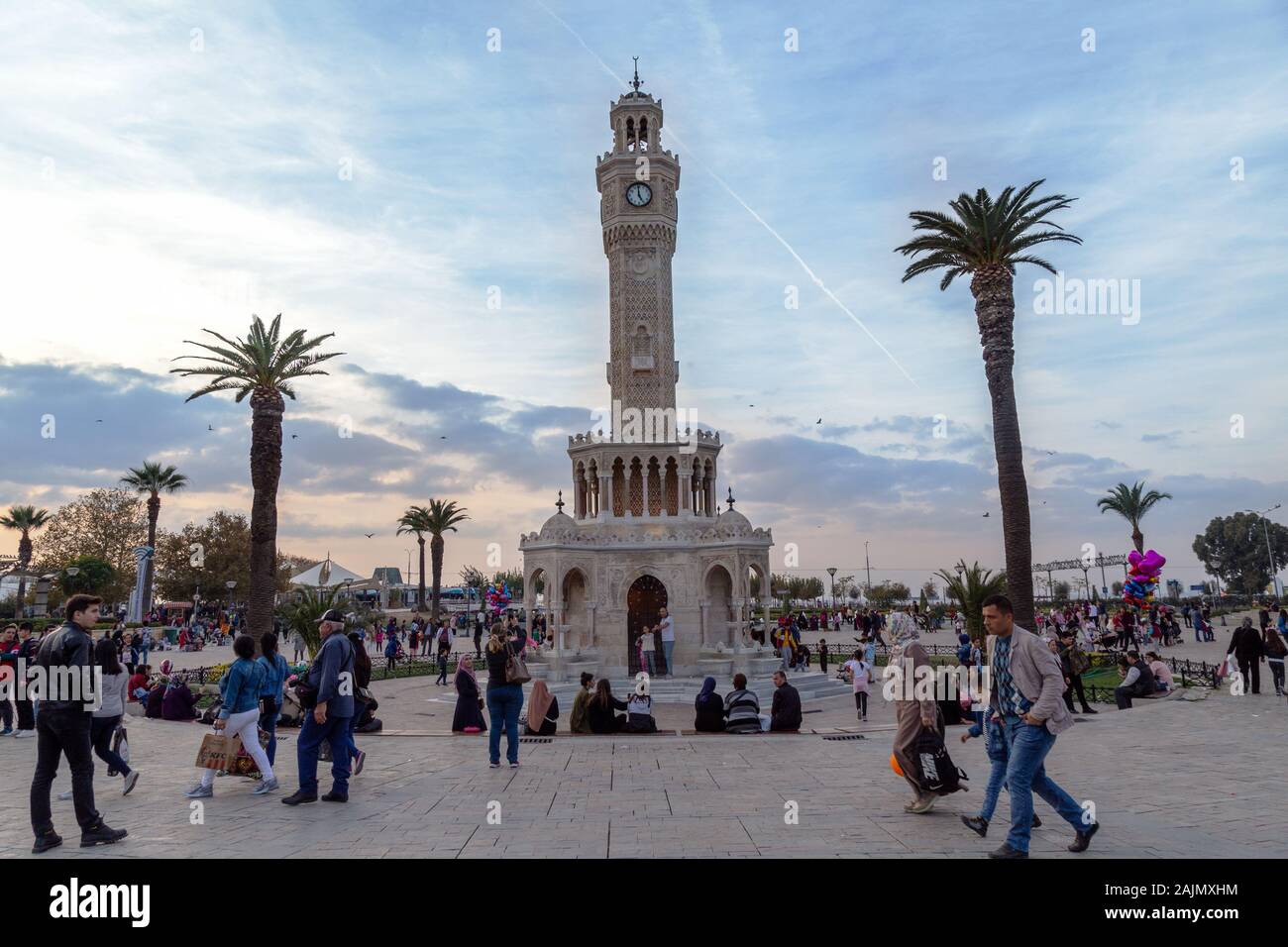 Konak, Izmir / Turkey - People in Konak Square which is the symbolic ...