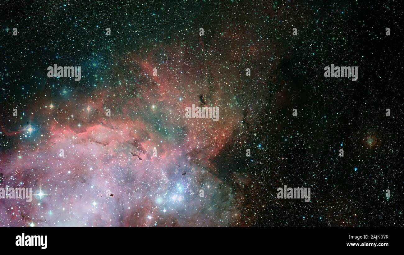 Star explosion in a galaxy of an unknown universe. Elements of this ...