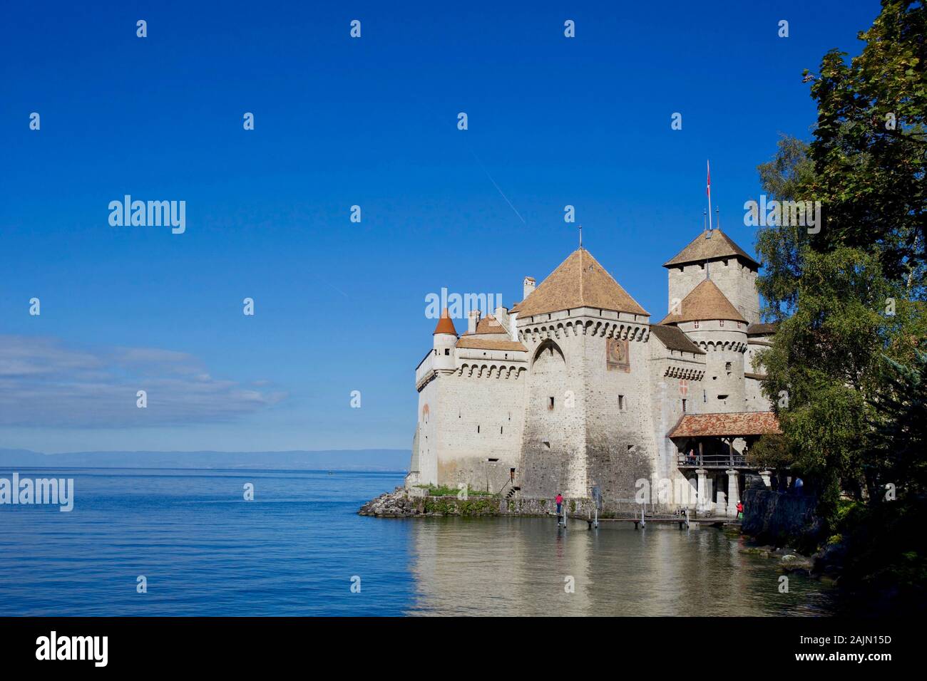 Chillon Castle, Lake Geneva, Veytaux, Vaud, Switzerland Stock Photo - Alamy