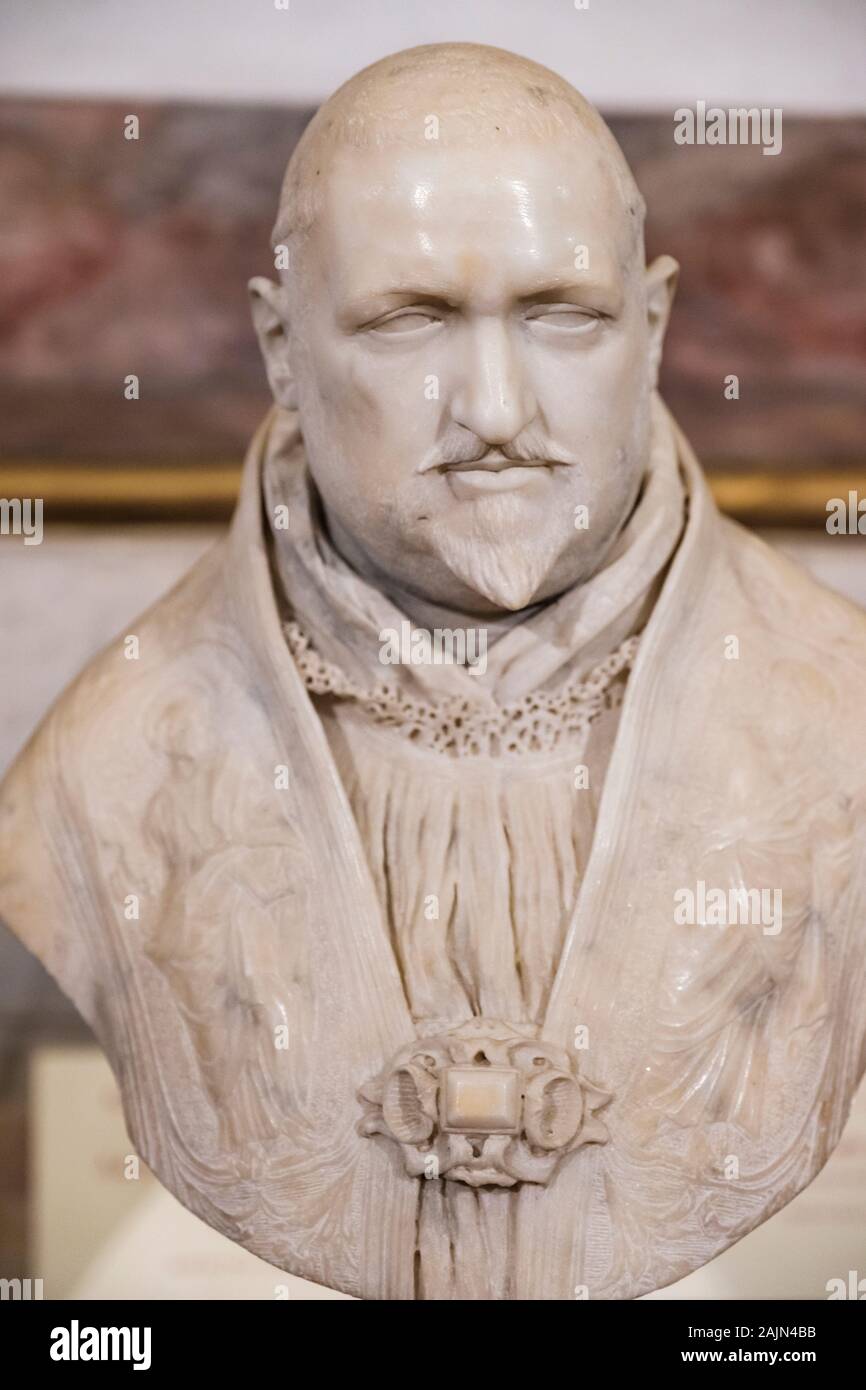 Italian art, bust of Pope Paul V, Camillo Borghese, by Gian Lorenzo ...