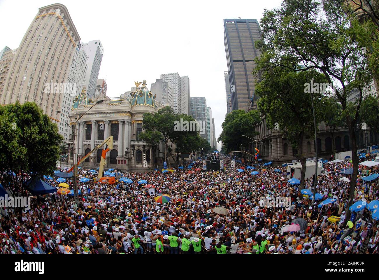 Rio de Janeiro, March 5, 2011. Revelers crowd the streets of the city ...