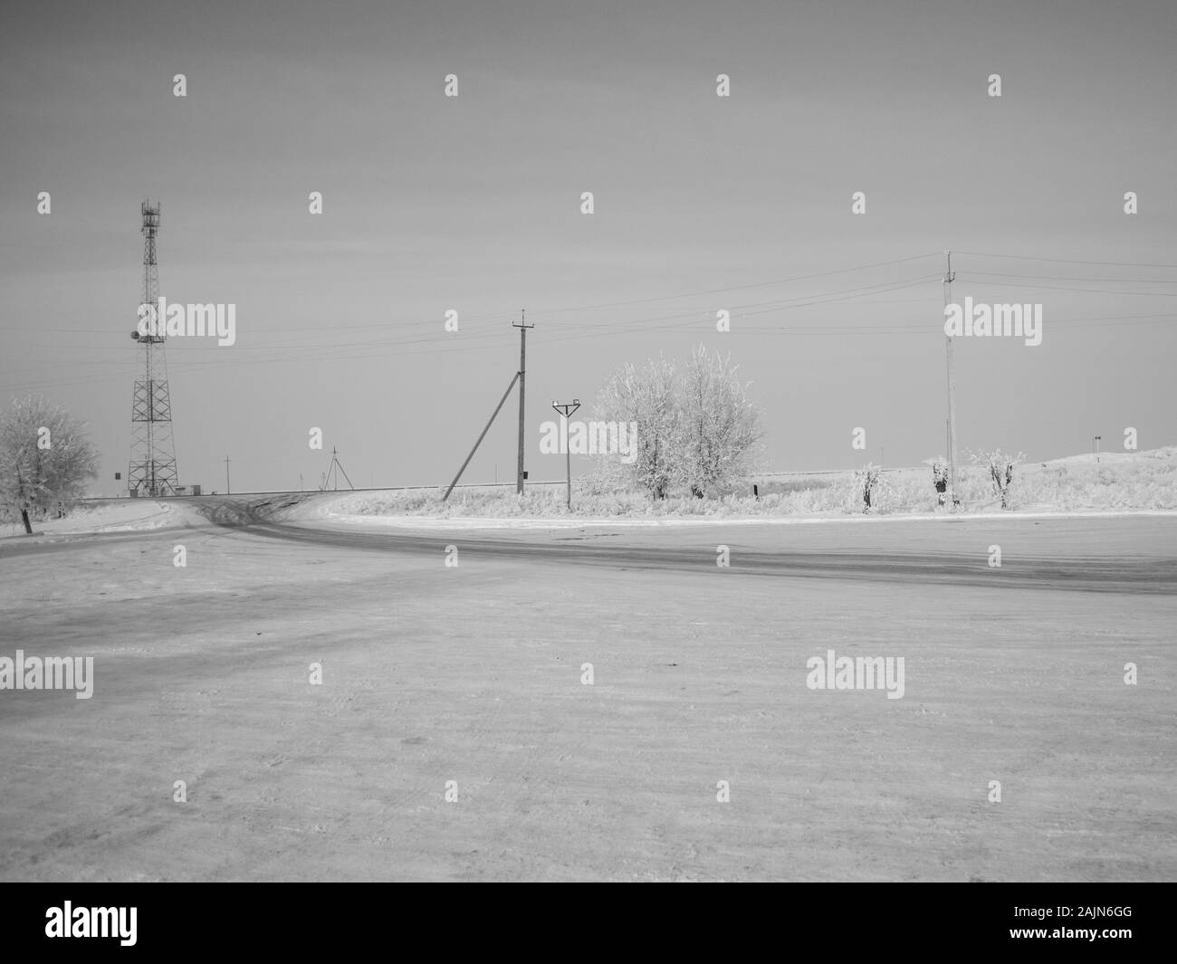 Ice steppe Black and White Stock Photos & Images - Alamy