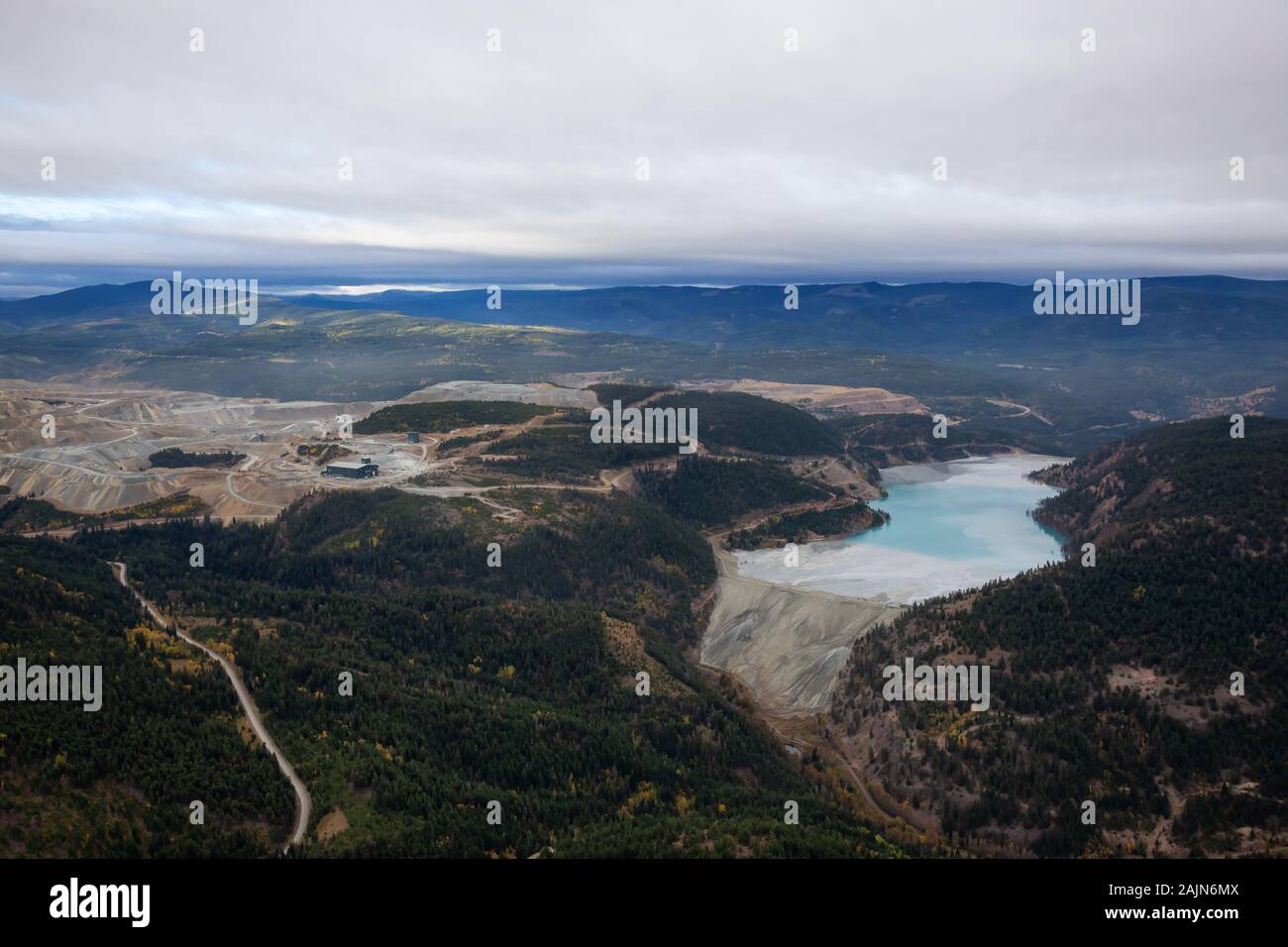 Copper Mine Tailing pond Stock Photo - Alamy