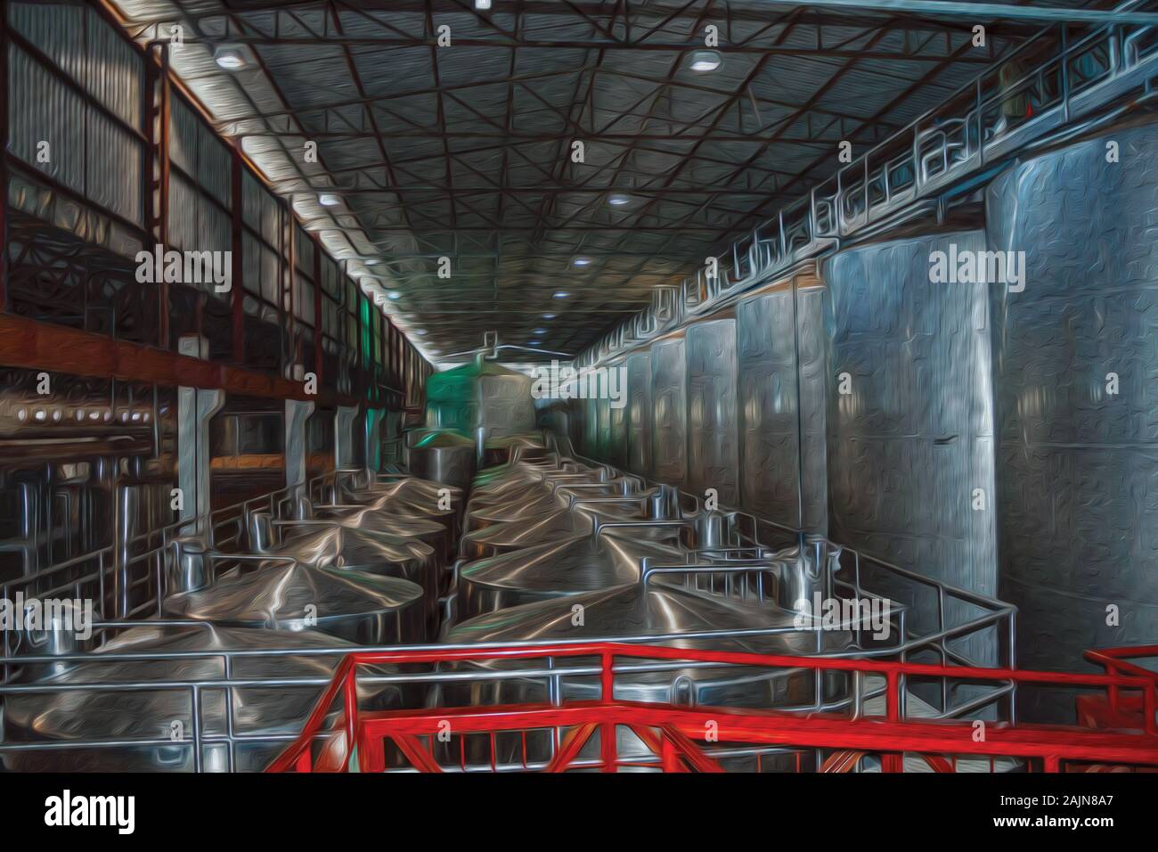 Painting oil storage tank hi-res stock photography and images - Alamy