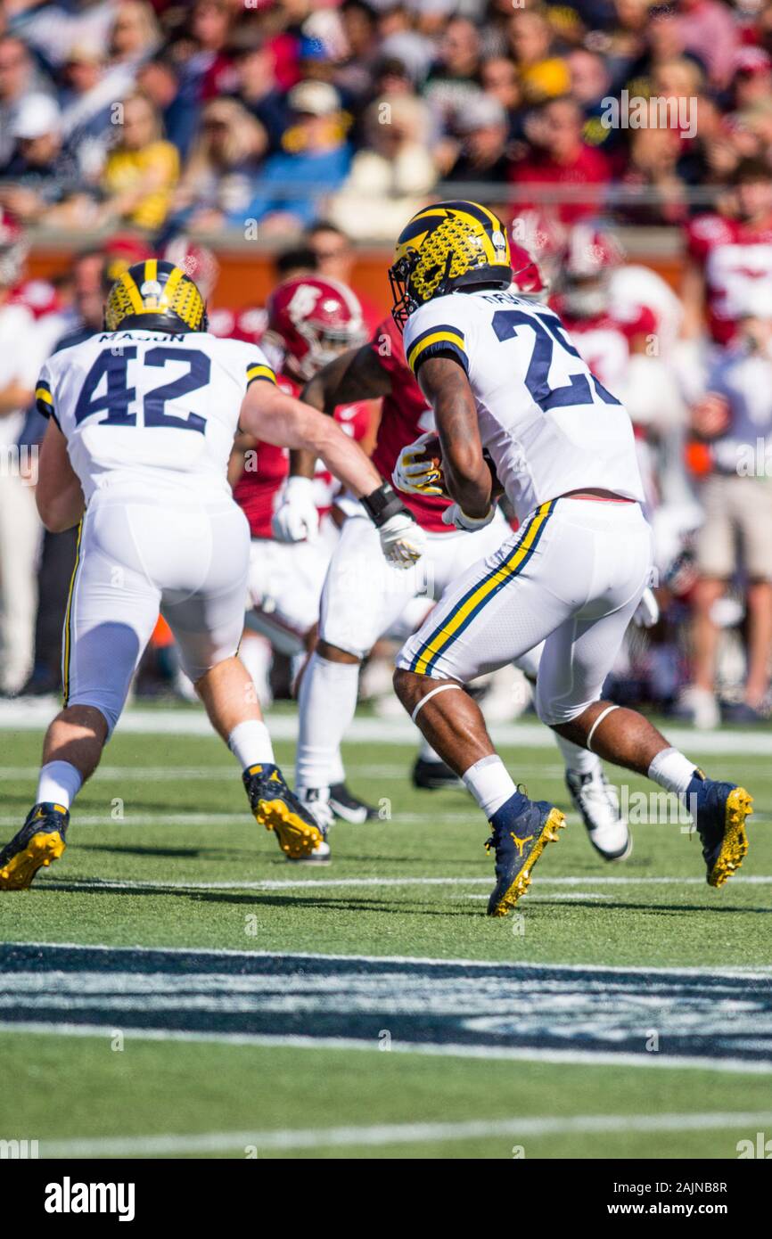 Orlando, Florida, USA. 1st Jan, 2020. Michigan running back Hassan ...