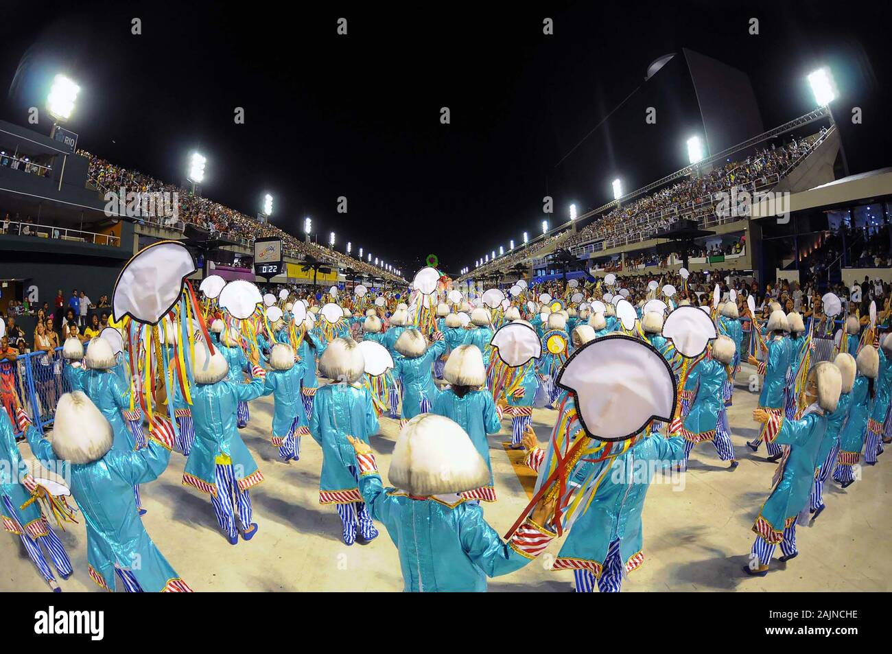 Rio de Janeiro, Brazil, February 5, 2016. Parade of Samba Schools ...