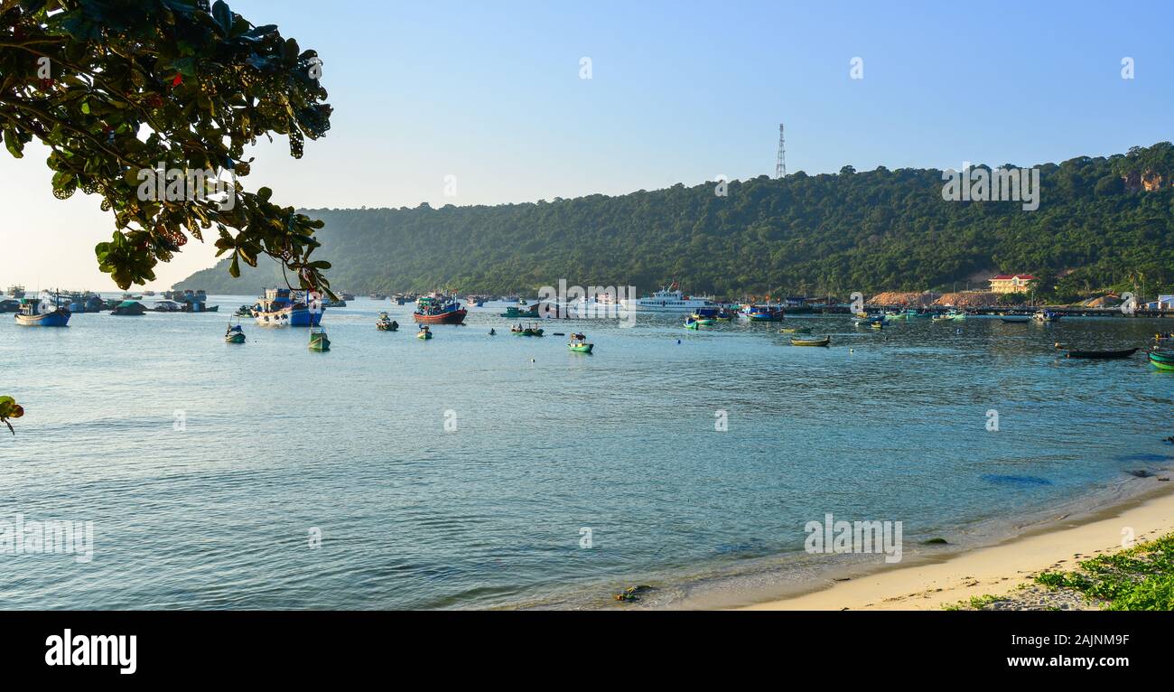 Beautiful seascape of Phu Quoc Island, Vietnam. Phu Quoc is one of the ...