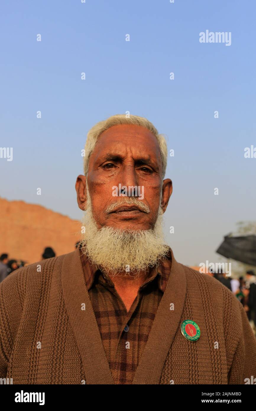 Portrait of a freedom fighter who takes part in the Bangladesh ...